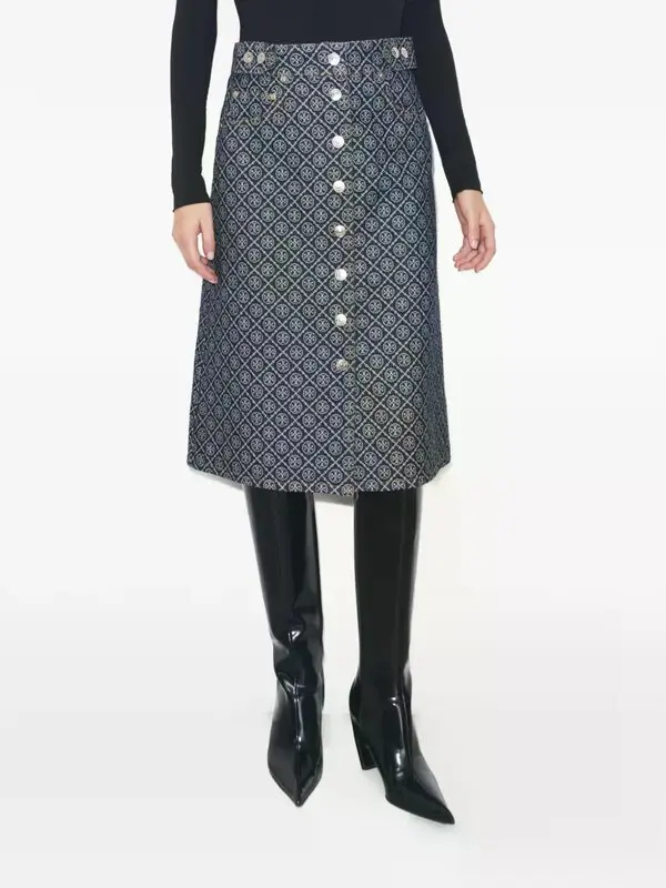 Tory Burch Flared Buttoned Skirt