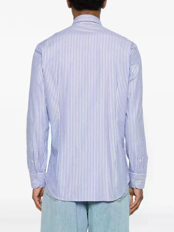 Etro Striped Logo Shirt - Blue