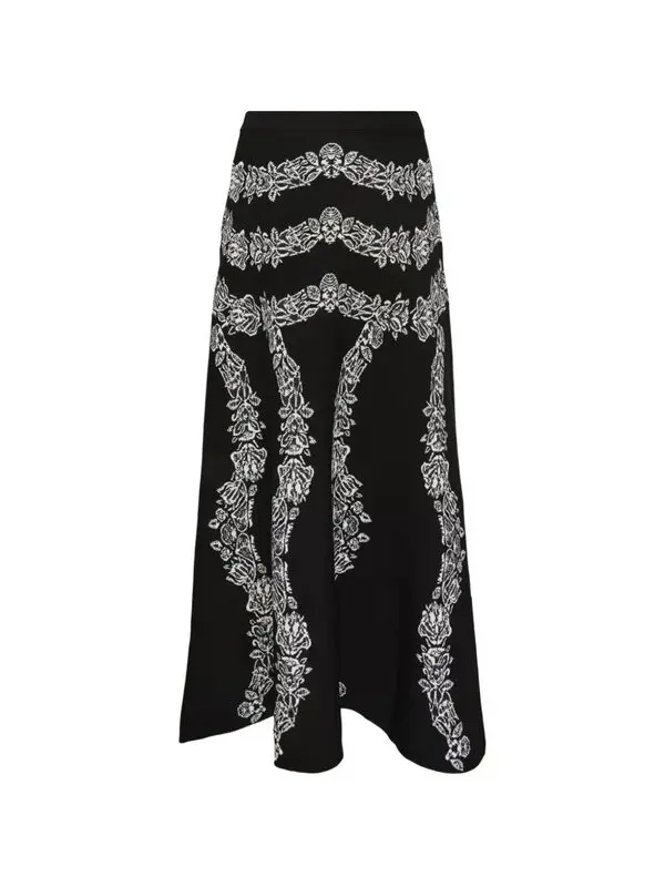 Ulla Johnson Valencia Jacquard Midi Skirt - Black