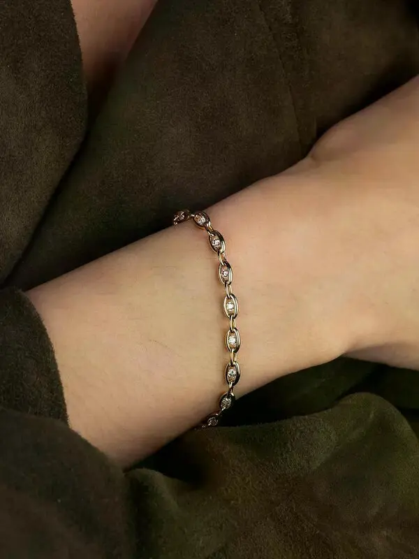 APM MONACO Pavé Chain Adjustable Bracelet