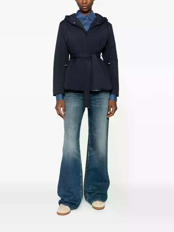 Herno Belted Hooded Jacket - Blue