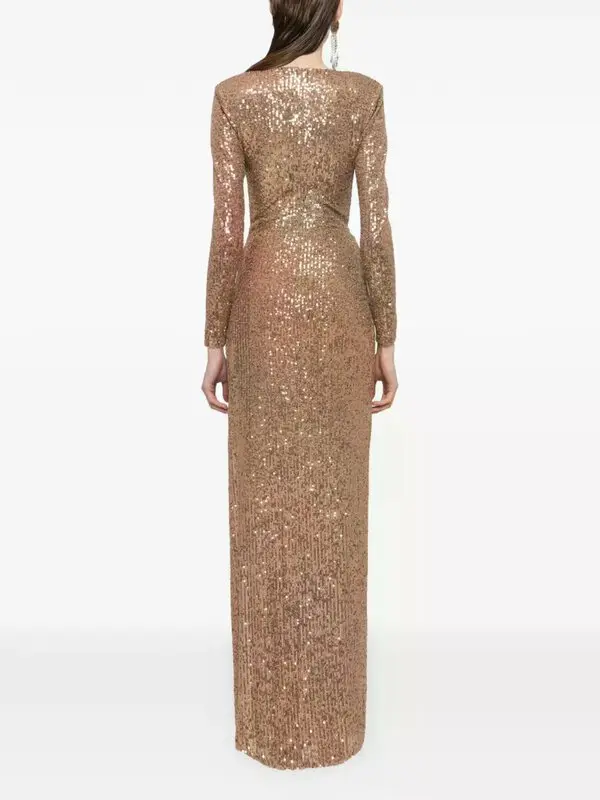 NISSA Sequin-embellished Maxi Dress