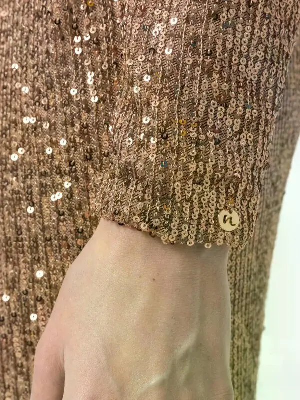 NISSA Sequin-embellished Maxi Dress