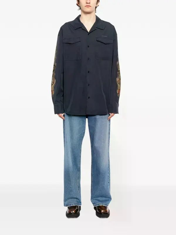 We11Done Sleeve Graphic Pocket Shirt