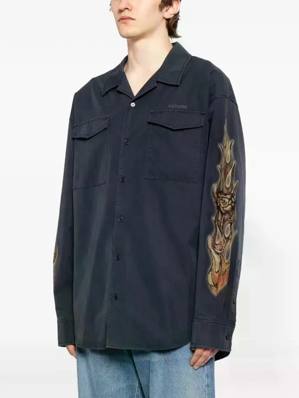 We11Done Sleeve Graphic Pocket Shirt