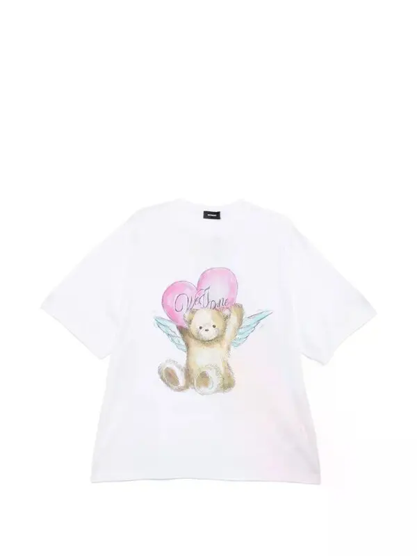 We11Done Teddy-print T-shirt - White