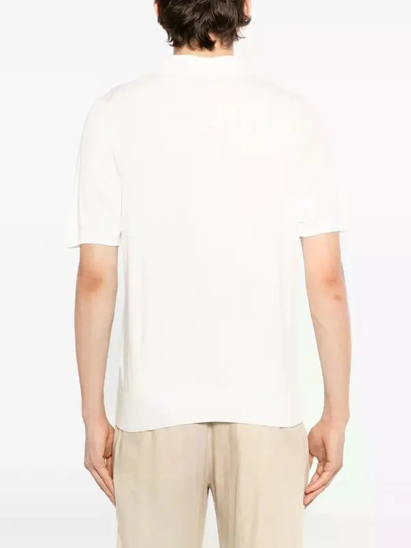 Canali Short-sleeve Open Collar Polo Shirt