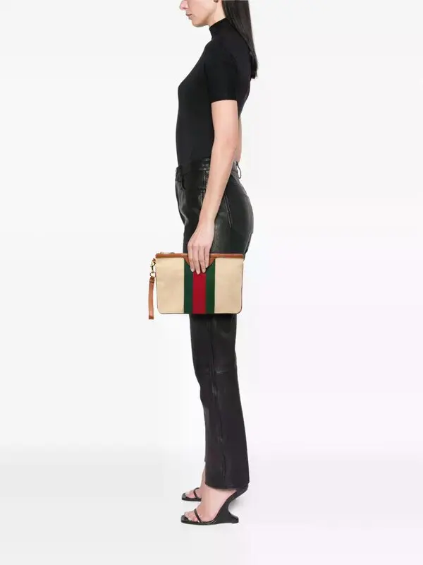 Gucci Canvas Interlocking G Web Clutch