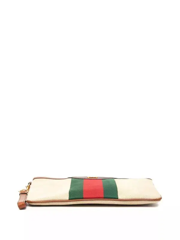 Gucci Canvas Interlocking G Web Clutch