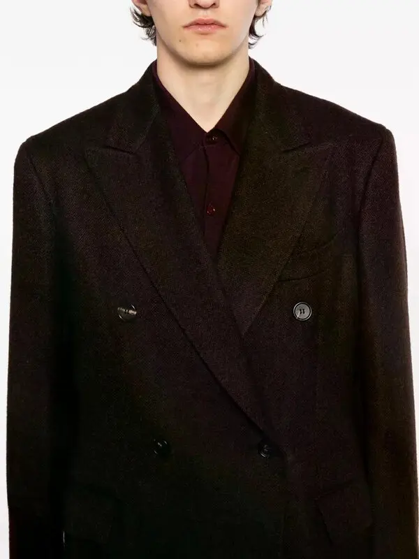 Brioni Spiga Double-breasted Overcoat