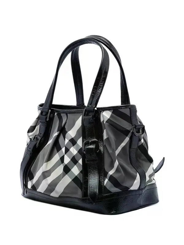 Burberry Beat Check Nylon Lowry Satchel