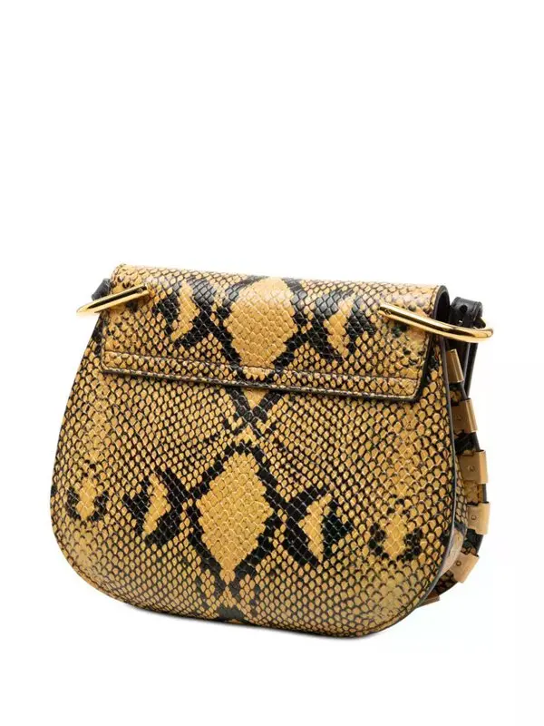 Chloé 2018 Small Python Embossed Leather Drew Crossbody Bag