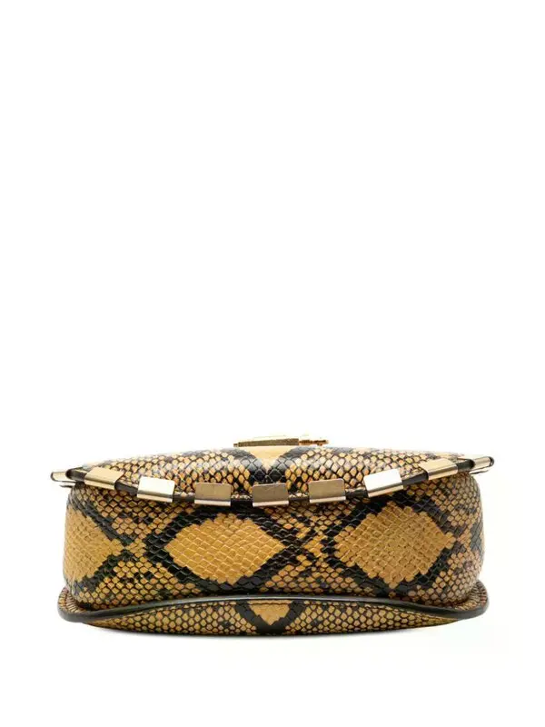 Chloé 2018 Small Python Embossed Leather Drew Crossbody Bag