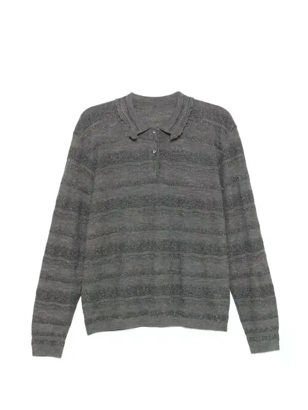 JNBY Striped Knit Polo Shirt