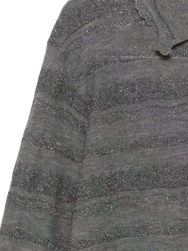 JNBY Striped Knit Polo Shirt