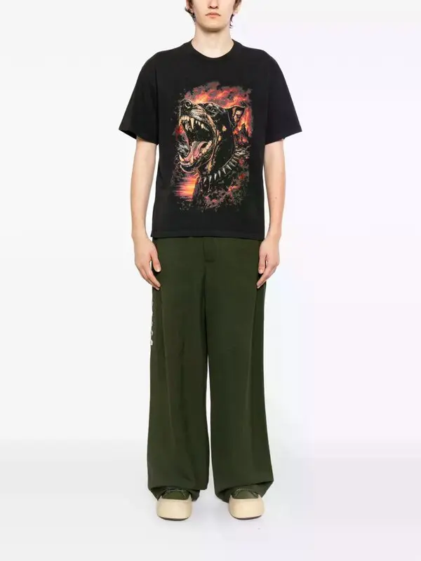 MELT Dog-print T-shirt - Black