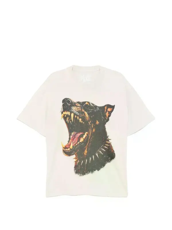 MELT Dog-print T-shirt - Neutrals
