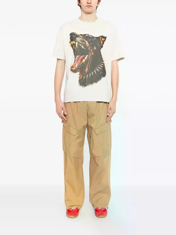 MELT Dog-print T-shirt - Neutrals