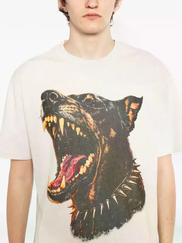 MELT Dog-print T-shirt - Neutrals