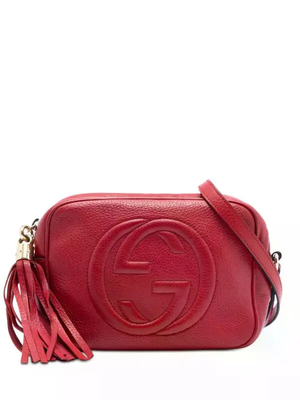 Gucci Leather Soho Disco Crossbody Bag - Red