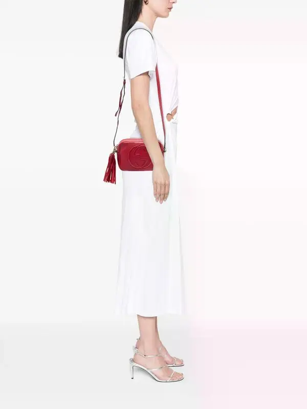 Gucci Leather Soho Disco Crossbody Bag - Red