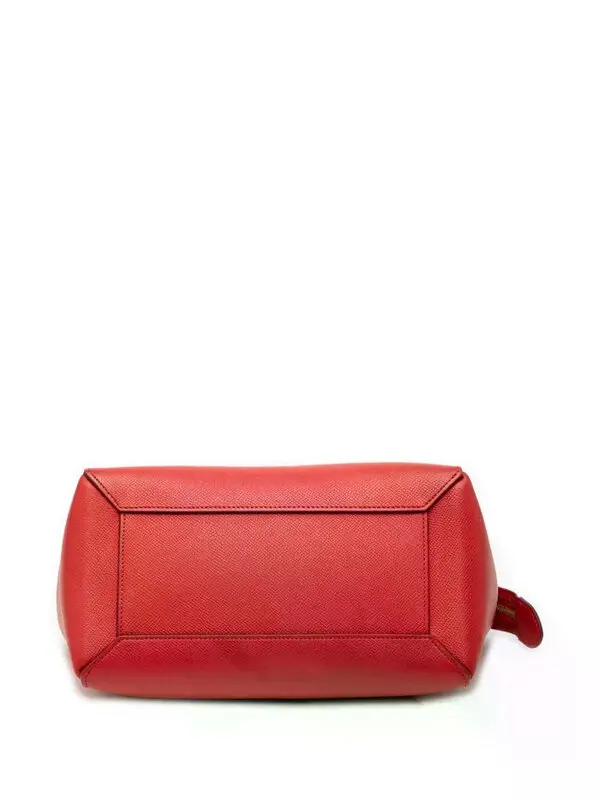 Celine 2016 Micro Grained Calfskin Belt Bag Satchel - Red