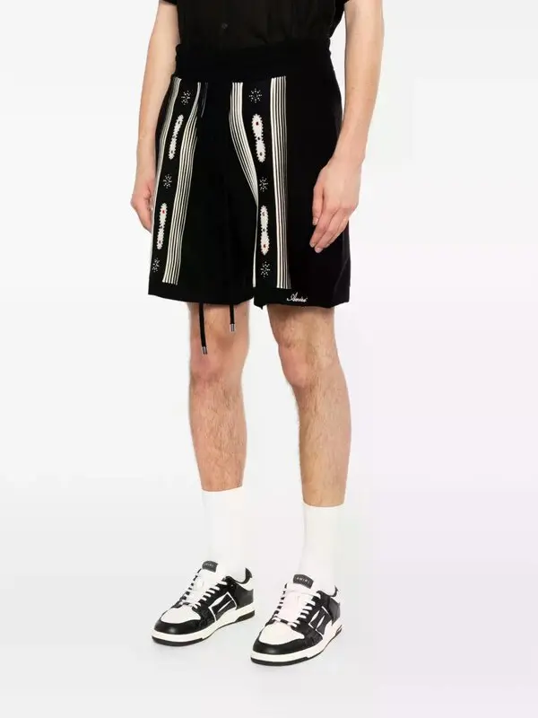 Amiri Stud Detail Drawstring Shorts