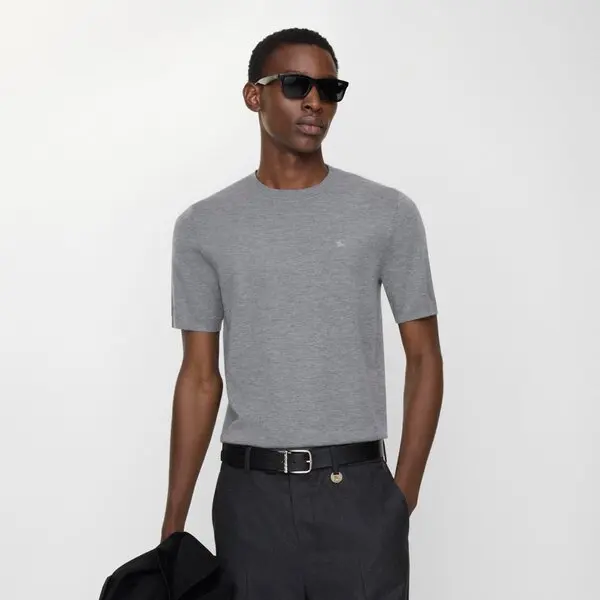 Burberry Cashmere Top - Mid Grey Melange