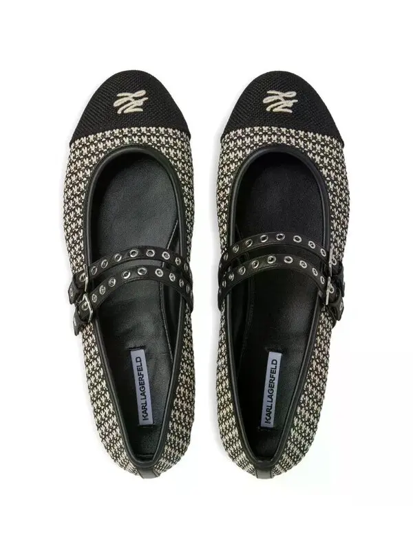 Karl Lagerfeld Karo Ballet Flats
