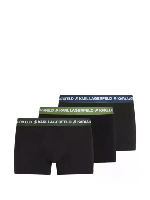 Karl Lagerfeld Logo-waistband Boxers - Black
