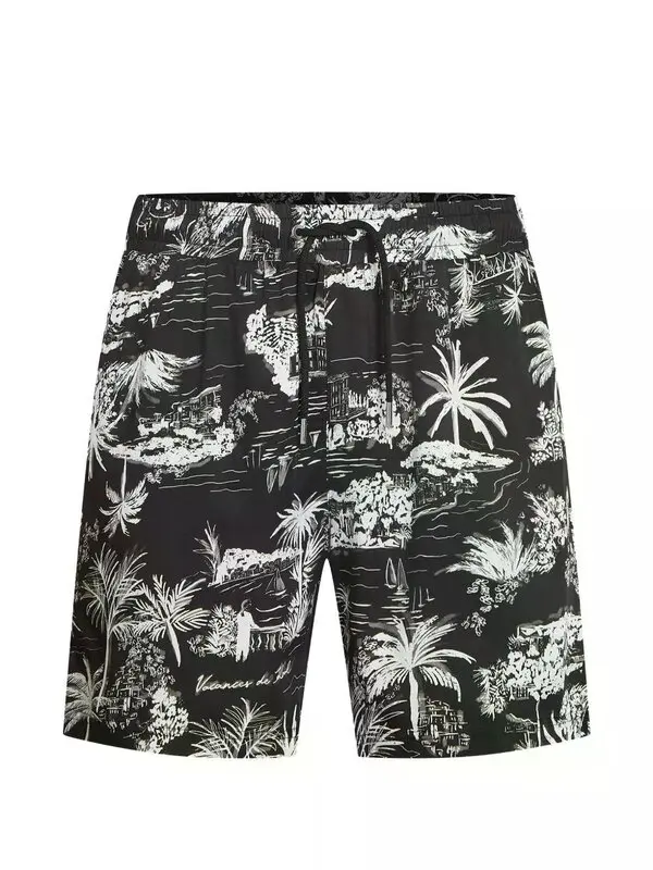 Karl Lagerfeld Printed Shorts - Black