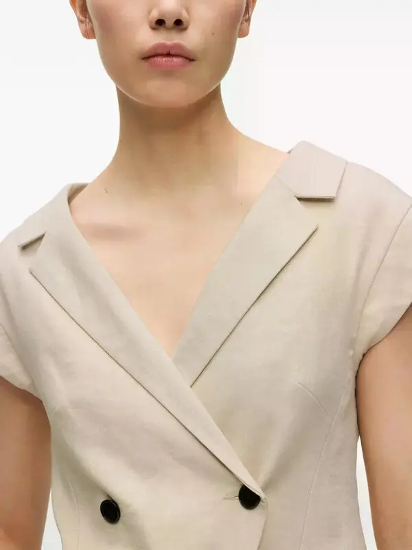 Karl Lagerfeld Short Sleeve Double-breasted Top