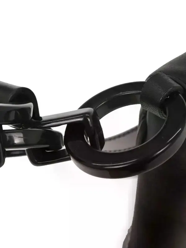FERRAGAMO 1990-2000s Gancini Leather Shoulder Bag