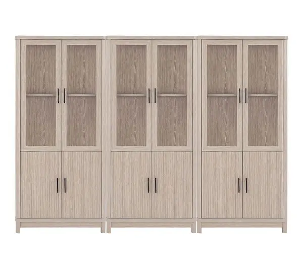 MANHATTAN COMFORT Jodie 31' Bookcase Cabinet Set Of 3 - One-color