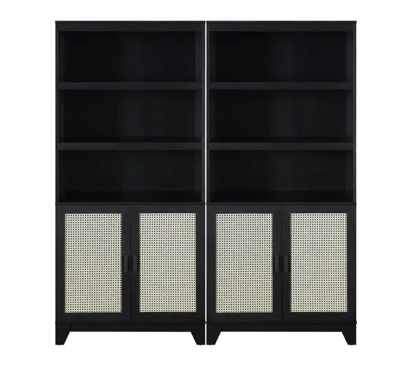 MANHATTAN COMFORT Sheridan 31' Bookcase Cabinet Set Of 2 - One-color