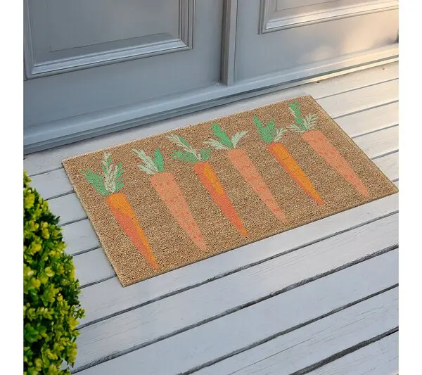 DESIGN IMPORTS Cute Carrots Doormat
