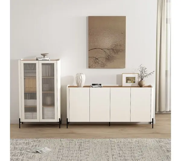 MANHATTAN COMFORT Abbey 2-piece Buffet And Book Case