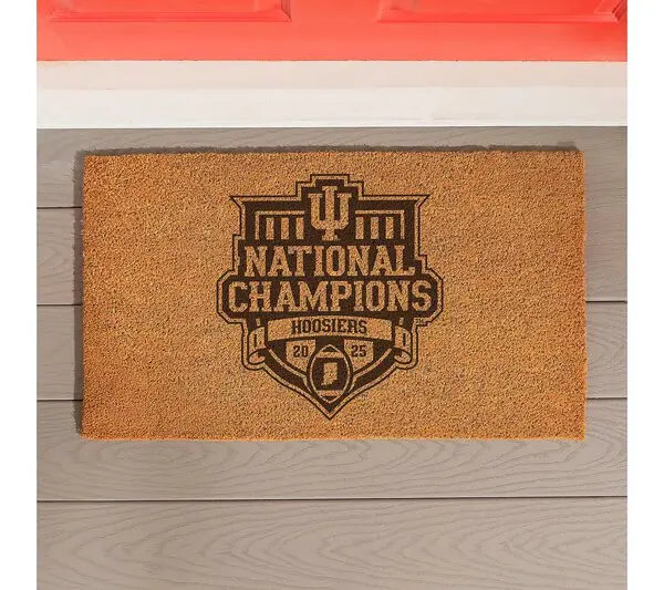 EVERGREEN Indiana Hoosiers 2025 National Champi On Coir Doormat - One-color
