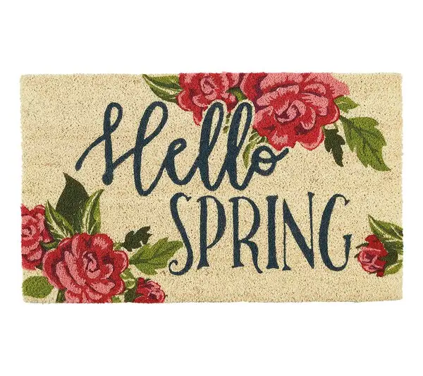 DESIGN IMPORTS Hello Spring Doormat