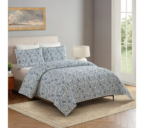 MODERN HEIRLOOM Eden Paisley 3-pc King Quilt Se - One-color