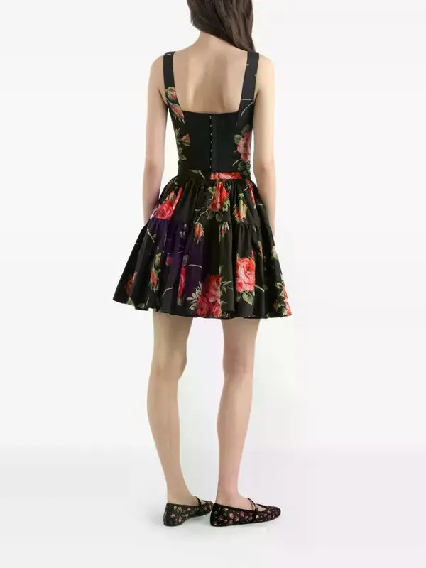 Dolce & Gabbana Floral-print Top - Black