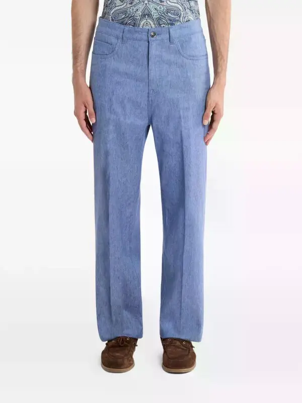 Etro Pressed-crease Straight-leg Jeans