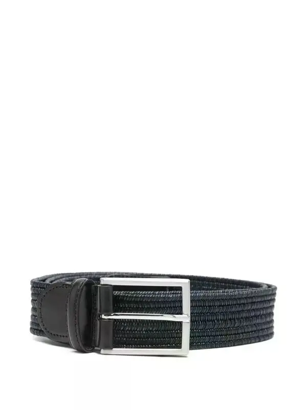 Canali Braided-design Belt - Blue