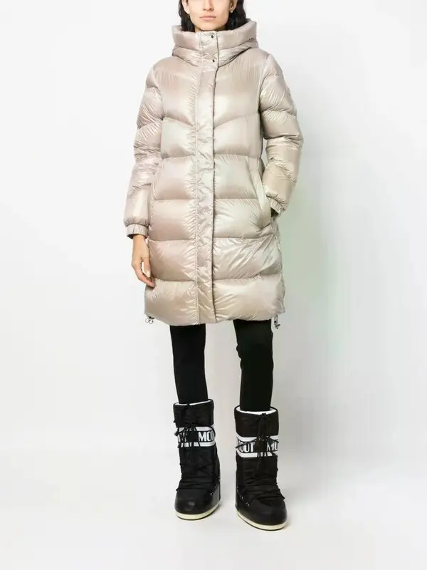 Woolrich Logo-patch Padded Hooded Coat