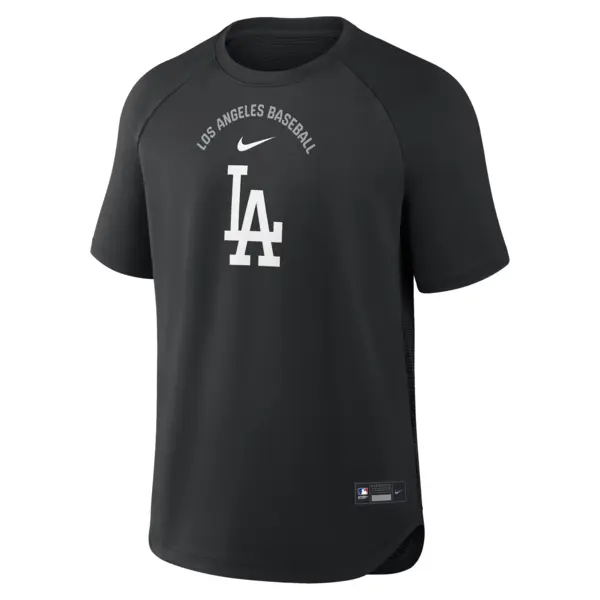 Nike Los Angeles Dodgers Authentic Collection Batting Practice Pregame Mlb Top - Black