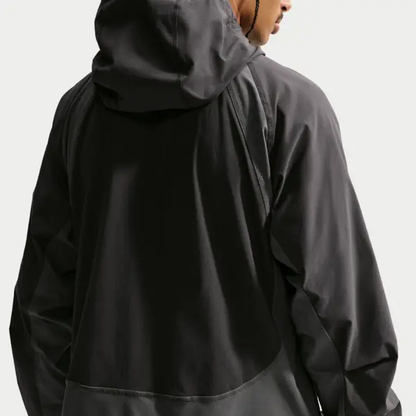 Nike Tech Dri-fit Woven Full-zip Color-block Windrunner Jacket - Grey