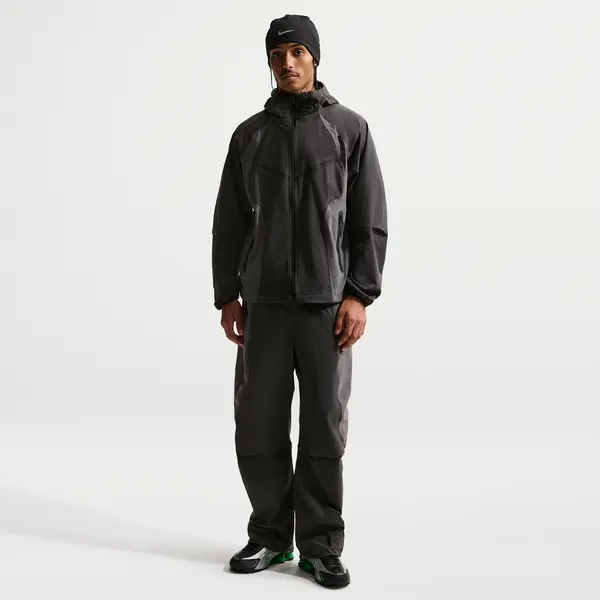 Nike Tech Dri-fit Woven Full-zip Color-block Windrunner Jacket - Grey