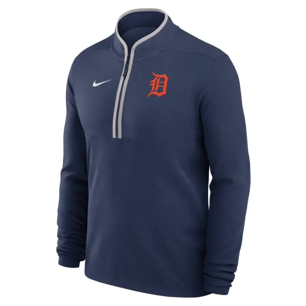 Nike Detroit Tigers Victory Dri-fit Mlb 1/2-zip Long-sleeve Top - Blue
