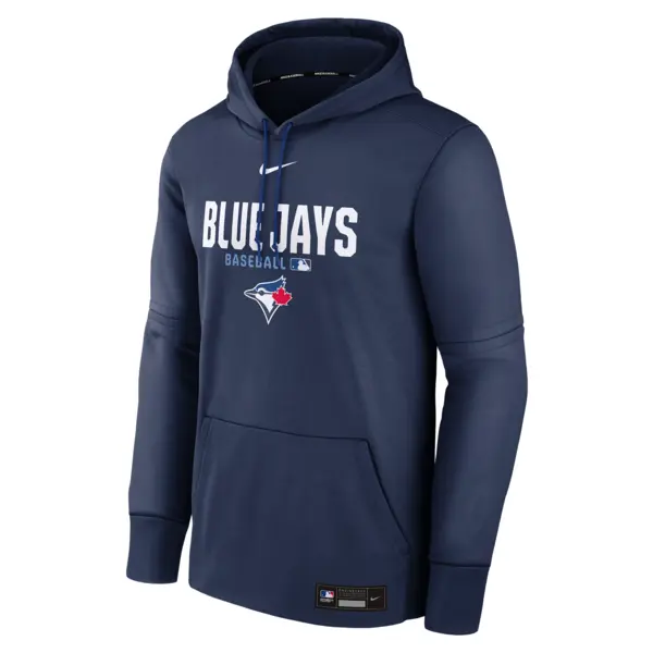 Nike Toronto Jays Authentic Collection Therma Mlb Pullover Hoodie - Blue