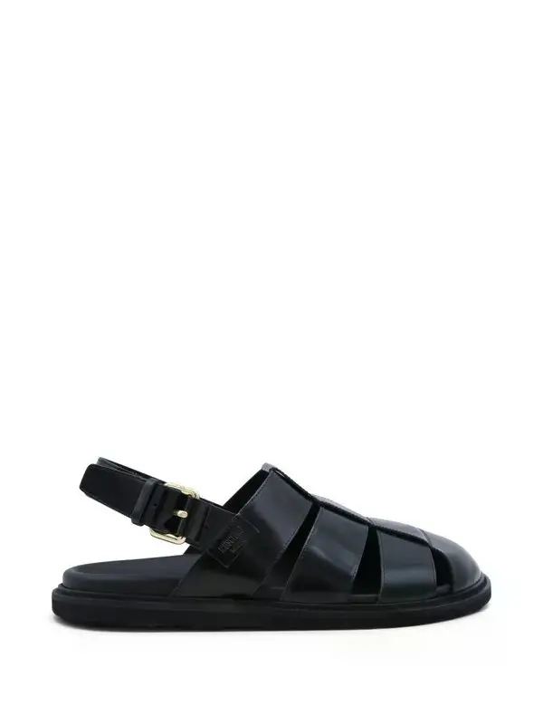 Moschino Strappy Buckle Leather Sandals